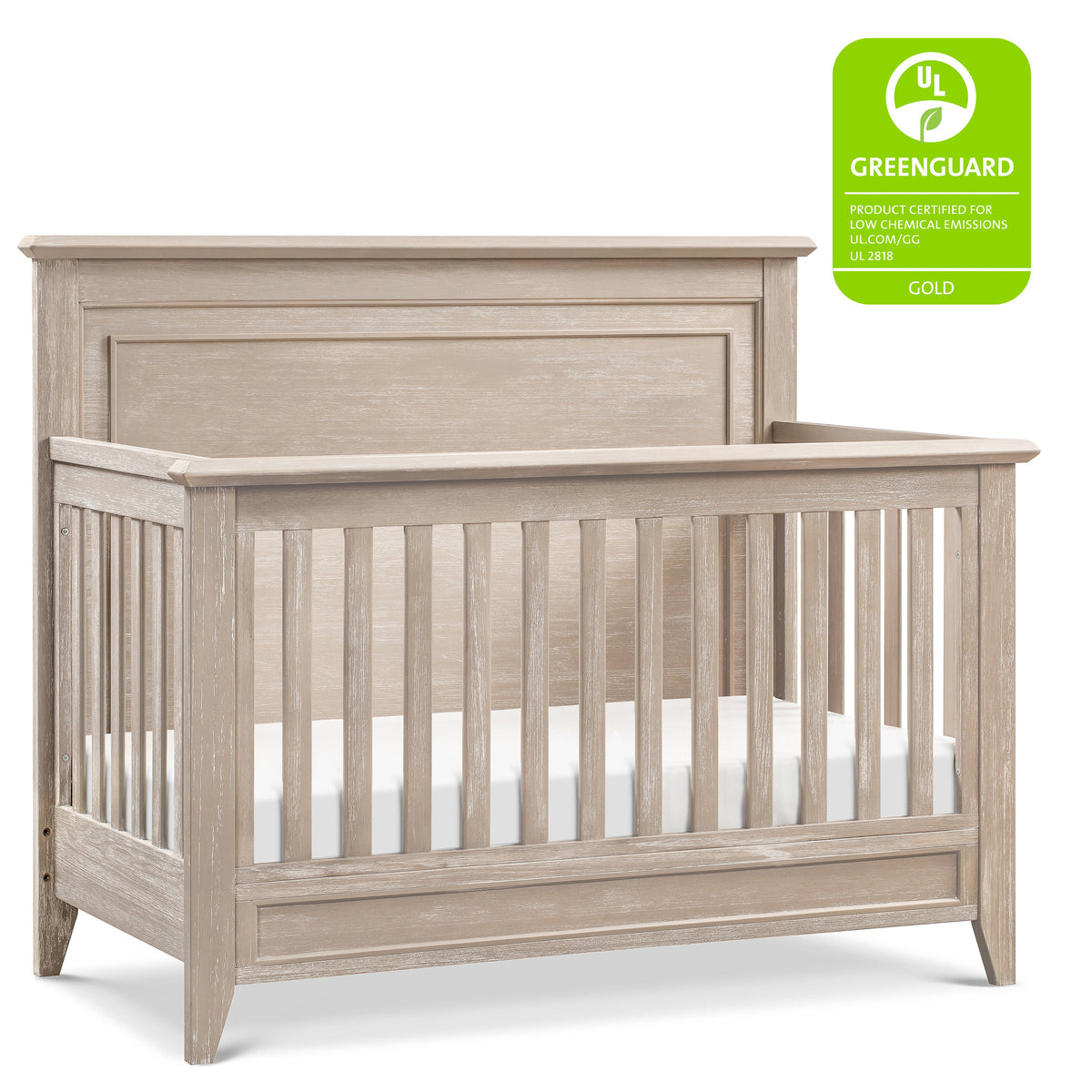 Monogram by Namesake Beckett Rustic 4-in-1 Convertible Flat Top Crib ...