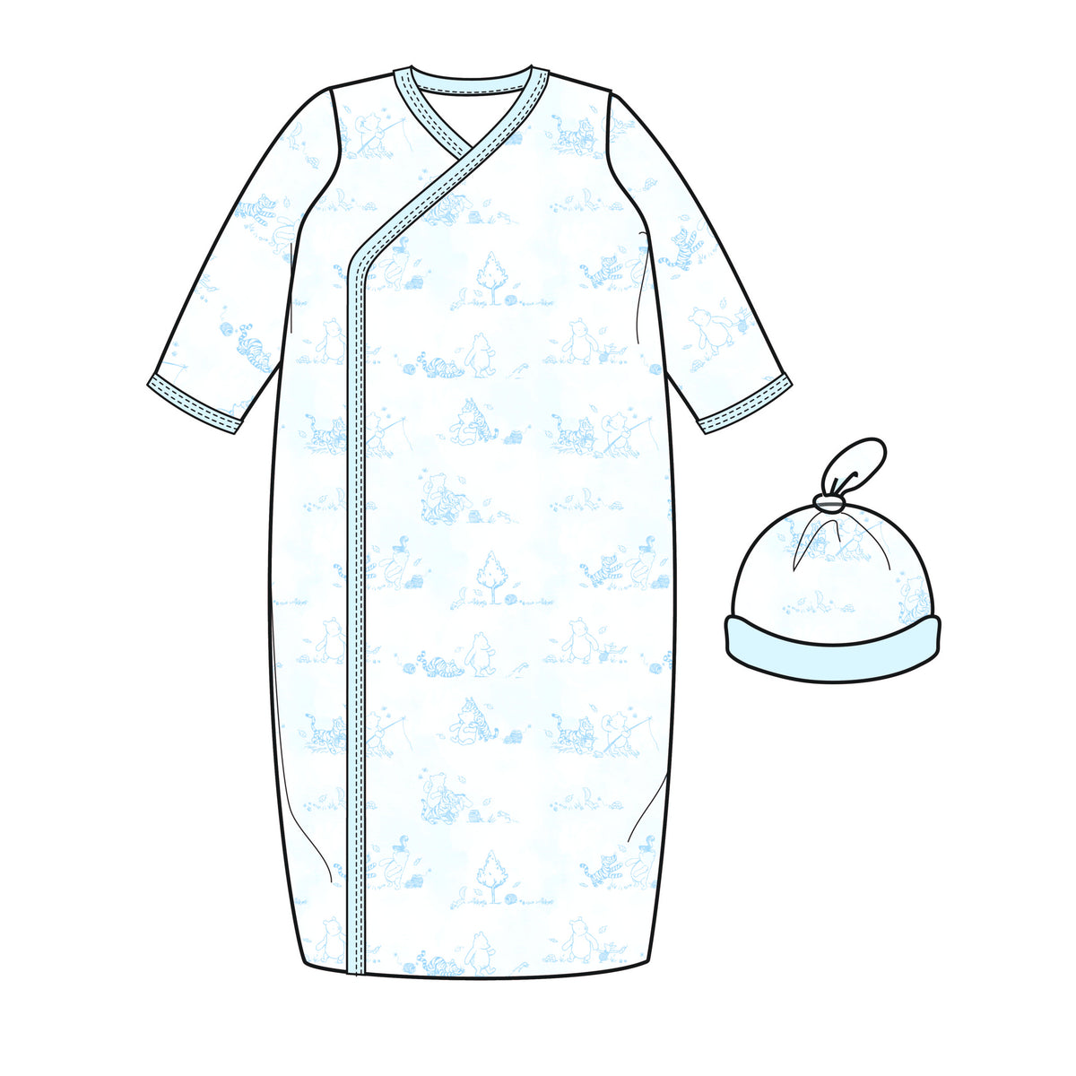 Magnificent Baby Modal Magnetic Gown Set - Pooh in the Woods – Our New ...