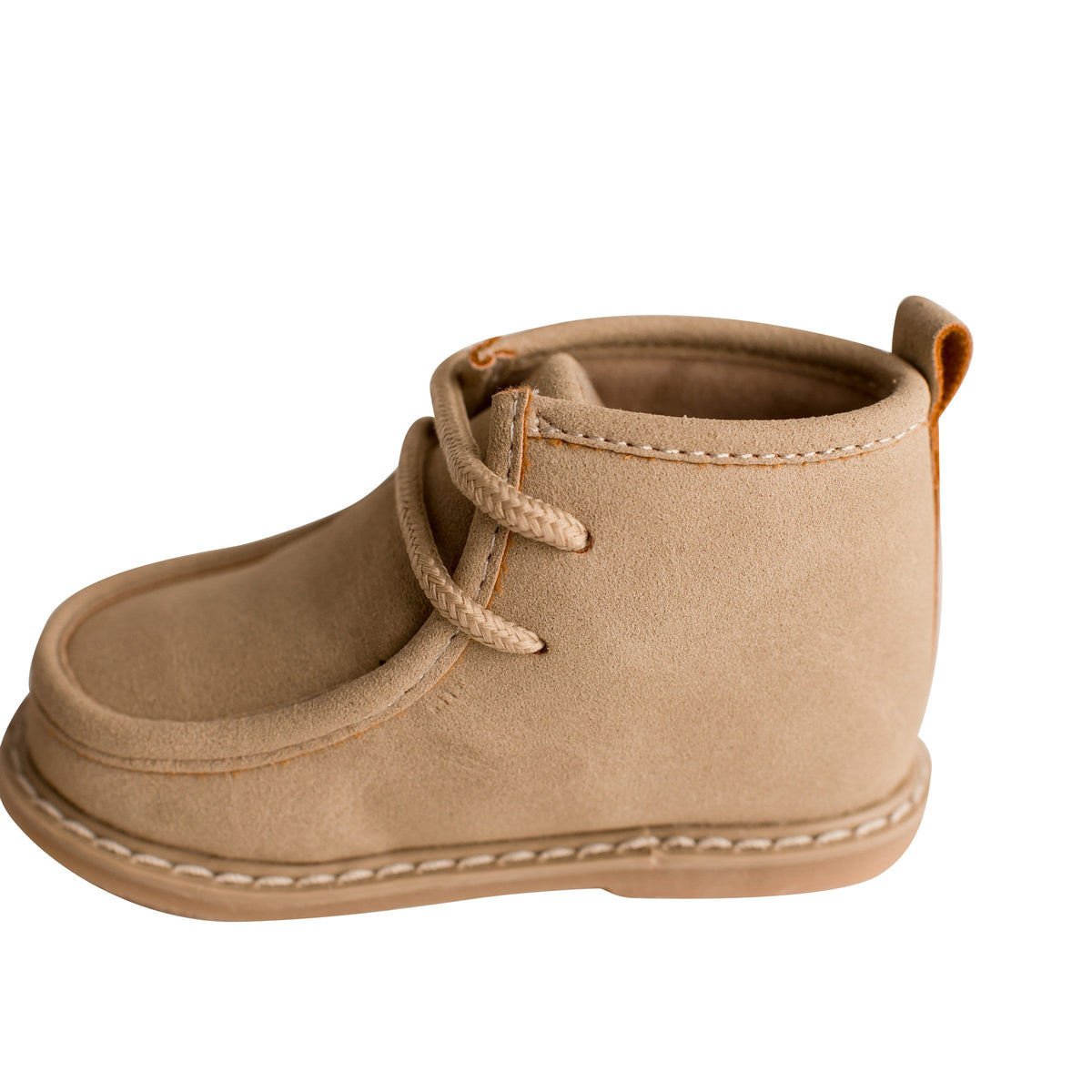 Baby Deer Tan Suede Lace-Up Wallabee Boot – Our New Baby! Inc